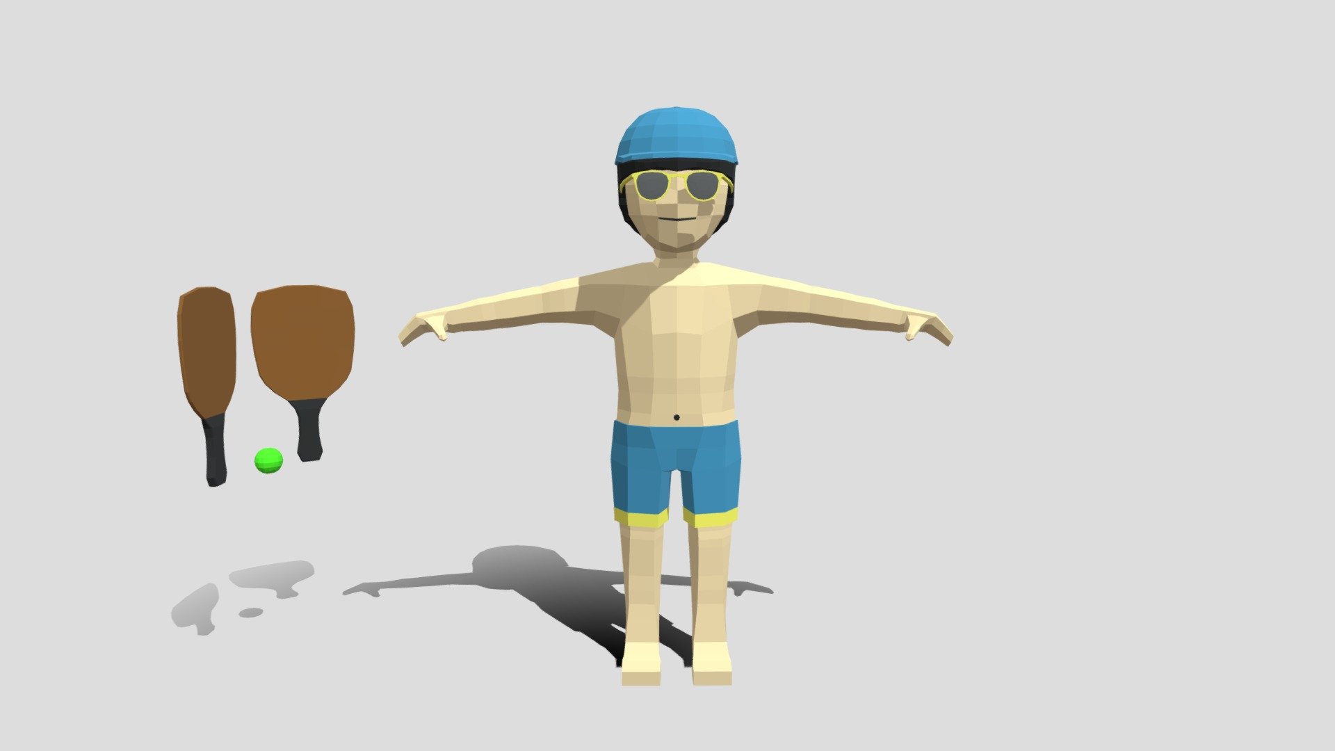 Low Poly Cartoon Summer Guy - Buy Royalty Free 3D model by chroma3d ...