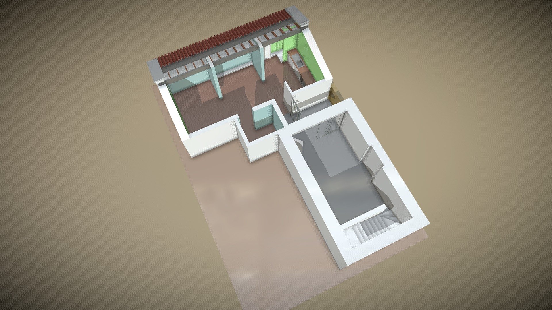 Ground floor construction plans - 3D model by BenBurr [f86aba4] - Sketchfab