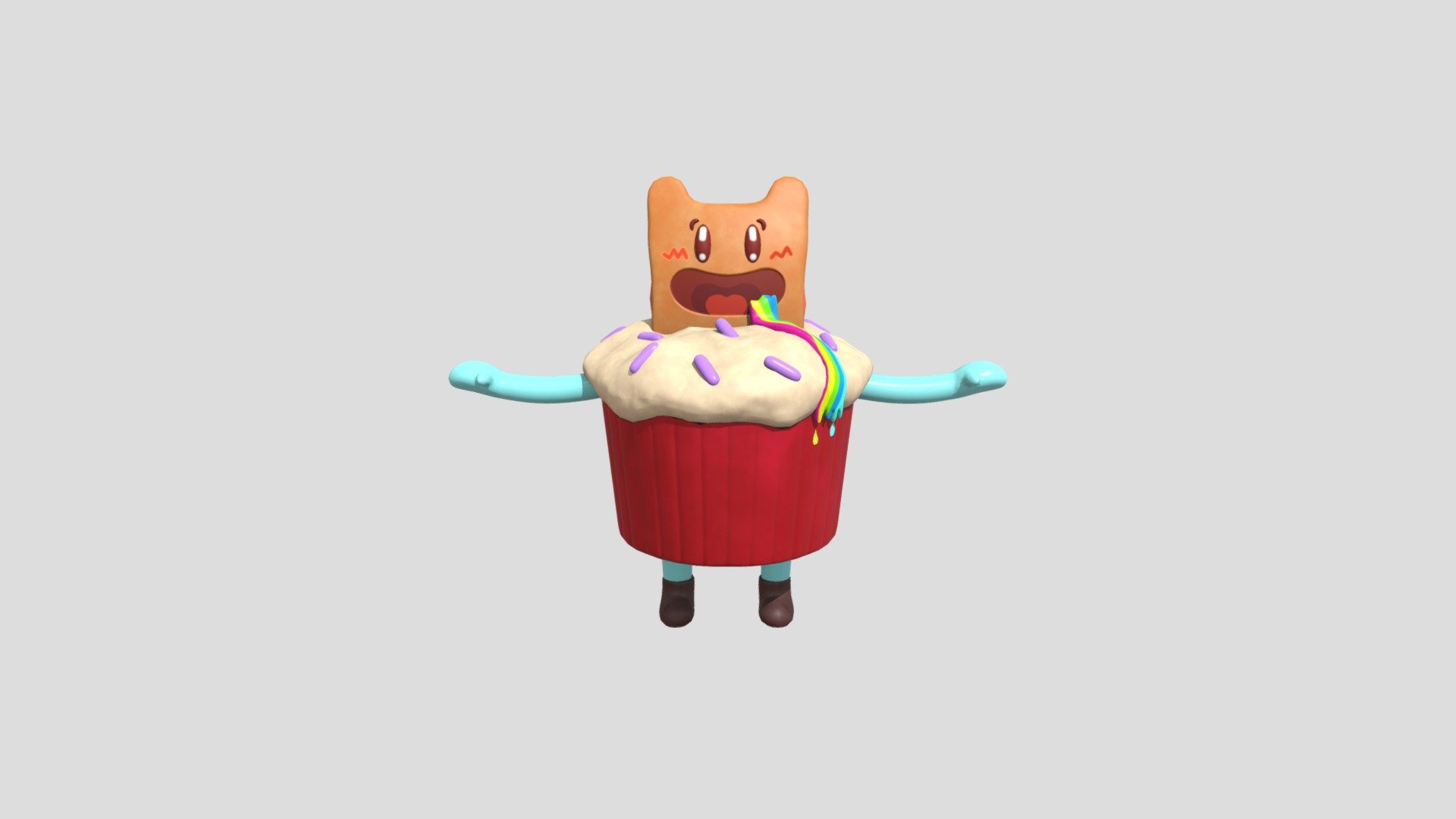 Sr. Muffin Bread Face | Tennis War - (Fan Art) - 3D model by Charlie ...