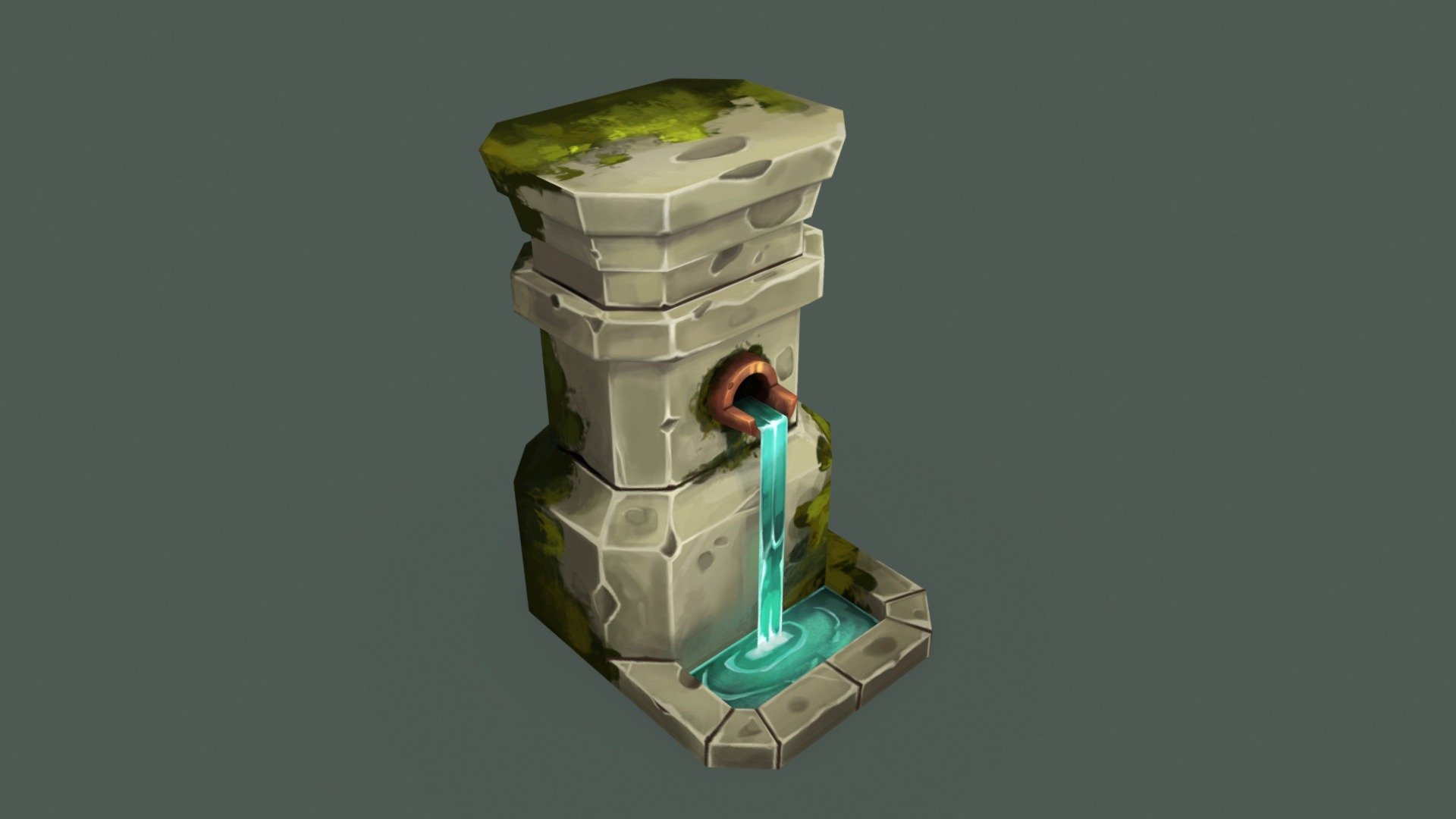 Hand-Painted Fountain - 3D model by Ale Neppius (@Sesh_Mesh) [f86cbe4 ...
