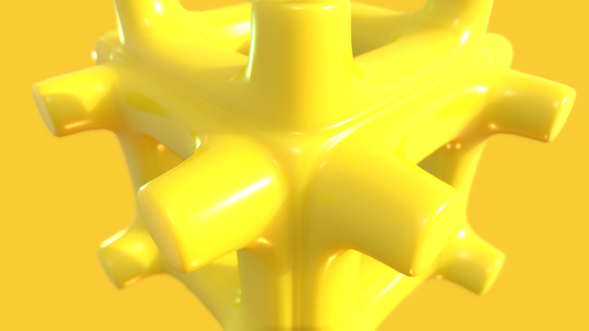 Abstract plastic yellow shape - Download Free 3D model by artinskg ...