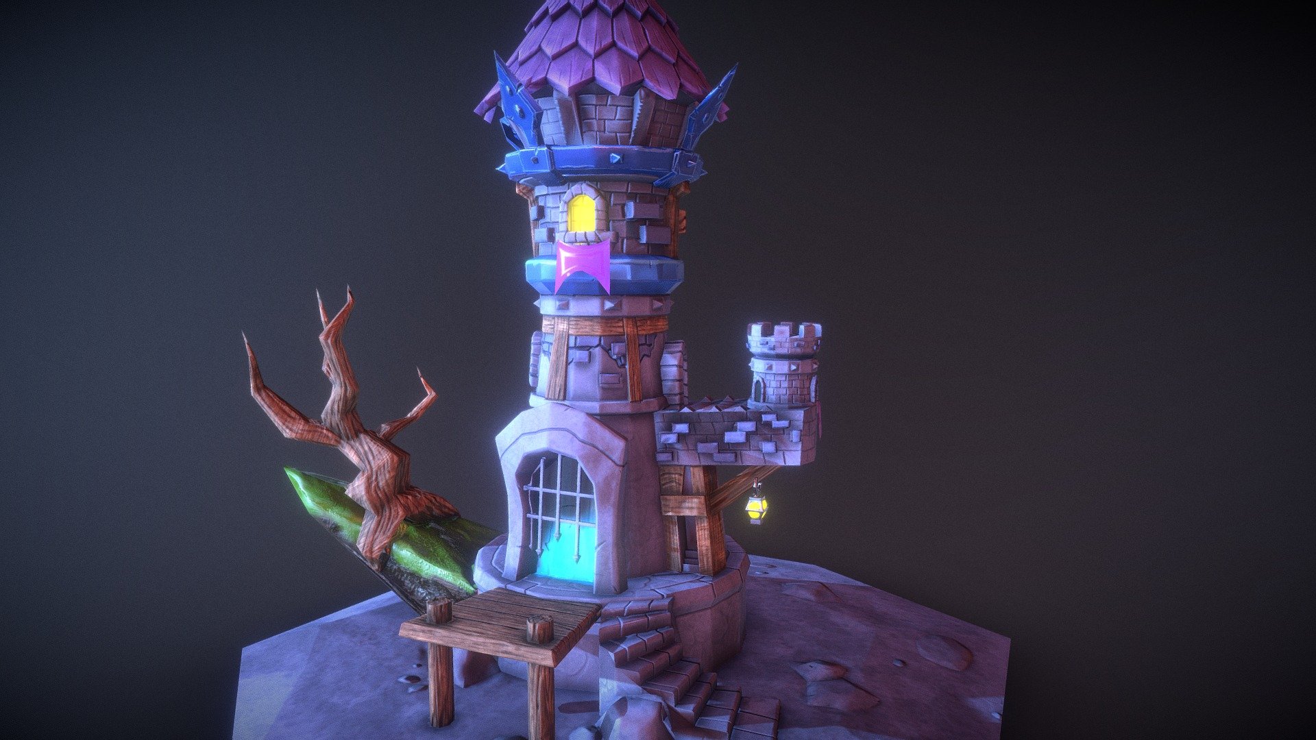 Fantasy tower - 3D model by Rajadurai Artz (@RajaduraiArtz) [f8700f4 ...