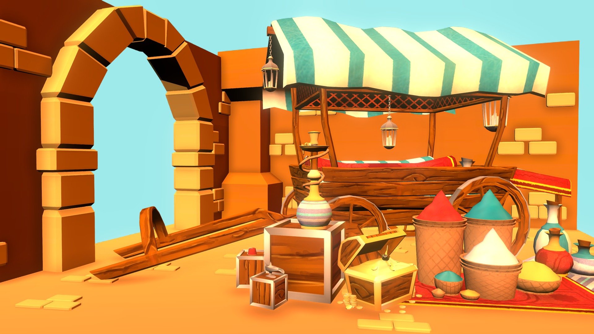 DAE Bazaar-Game Art 1 Final Assignment - 3D model by Tim.jansen ...