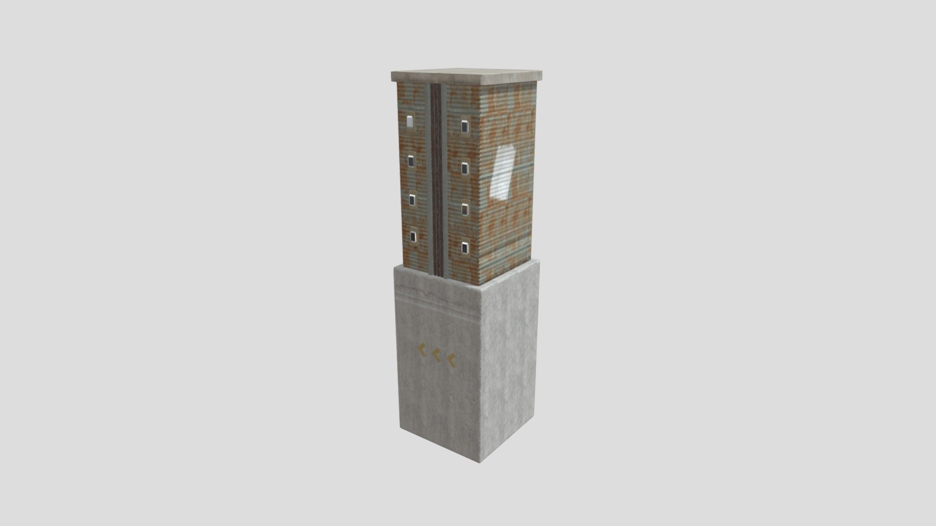 Simple Rundown Background Building - Download Free 3D model by Carson ...