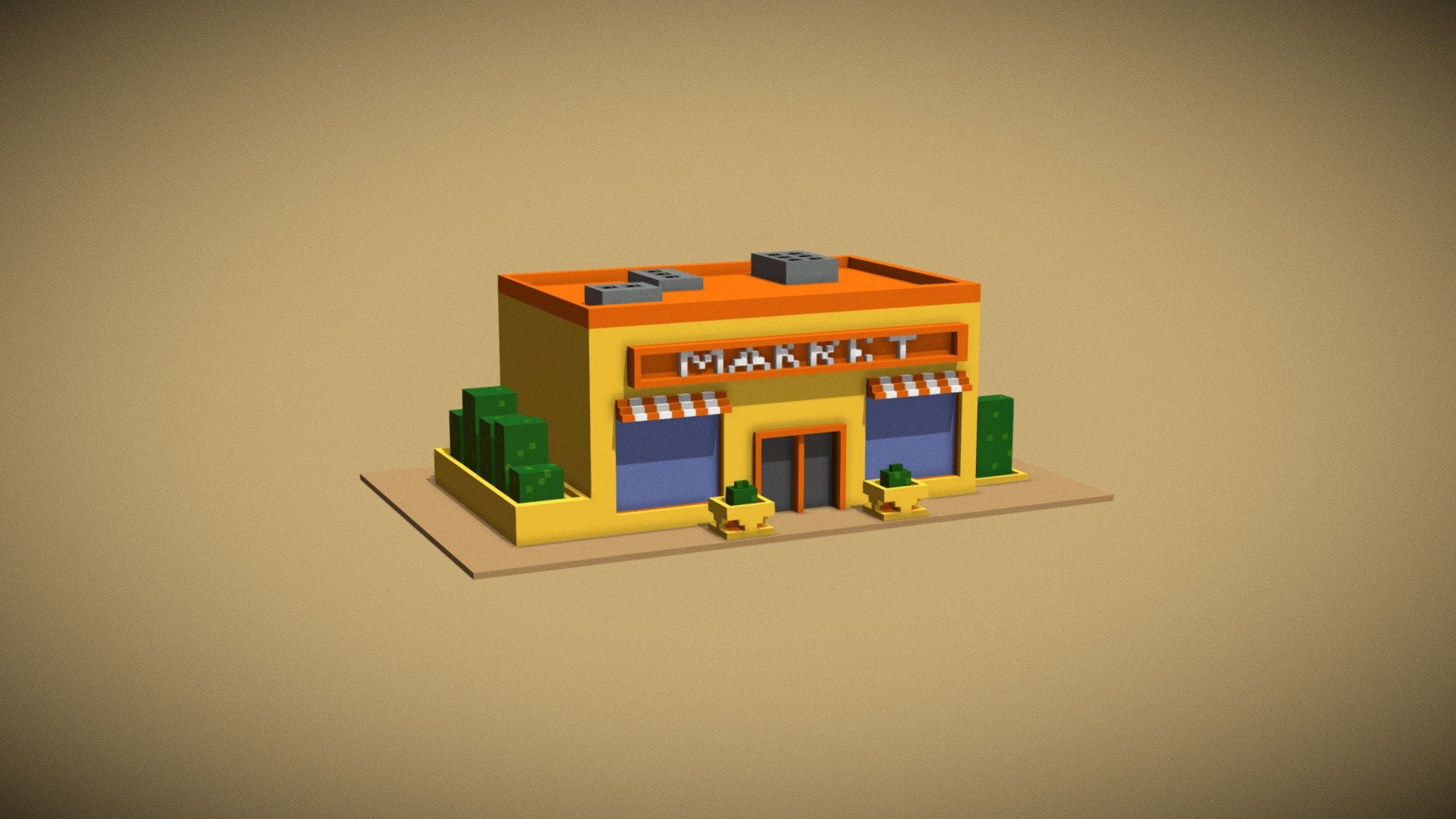 Market low poly - 3D model by Ivan Saavedra (@eivan11) [f87b1c3 ...