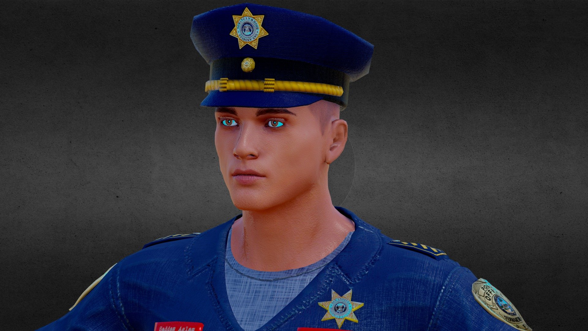 Police Officer 3D Model - 3D model by Blender Artist (@nomi6474 ...