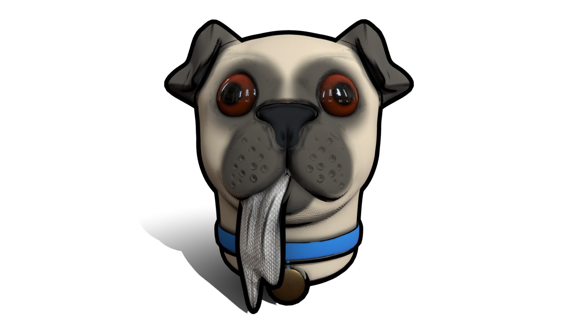 Inktober Day 21: Bad Dog - 3D model by Rhett Wimmer (@Pavus_The_Pug ...