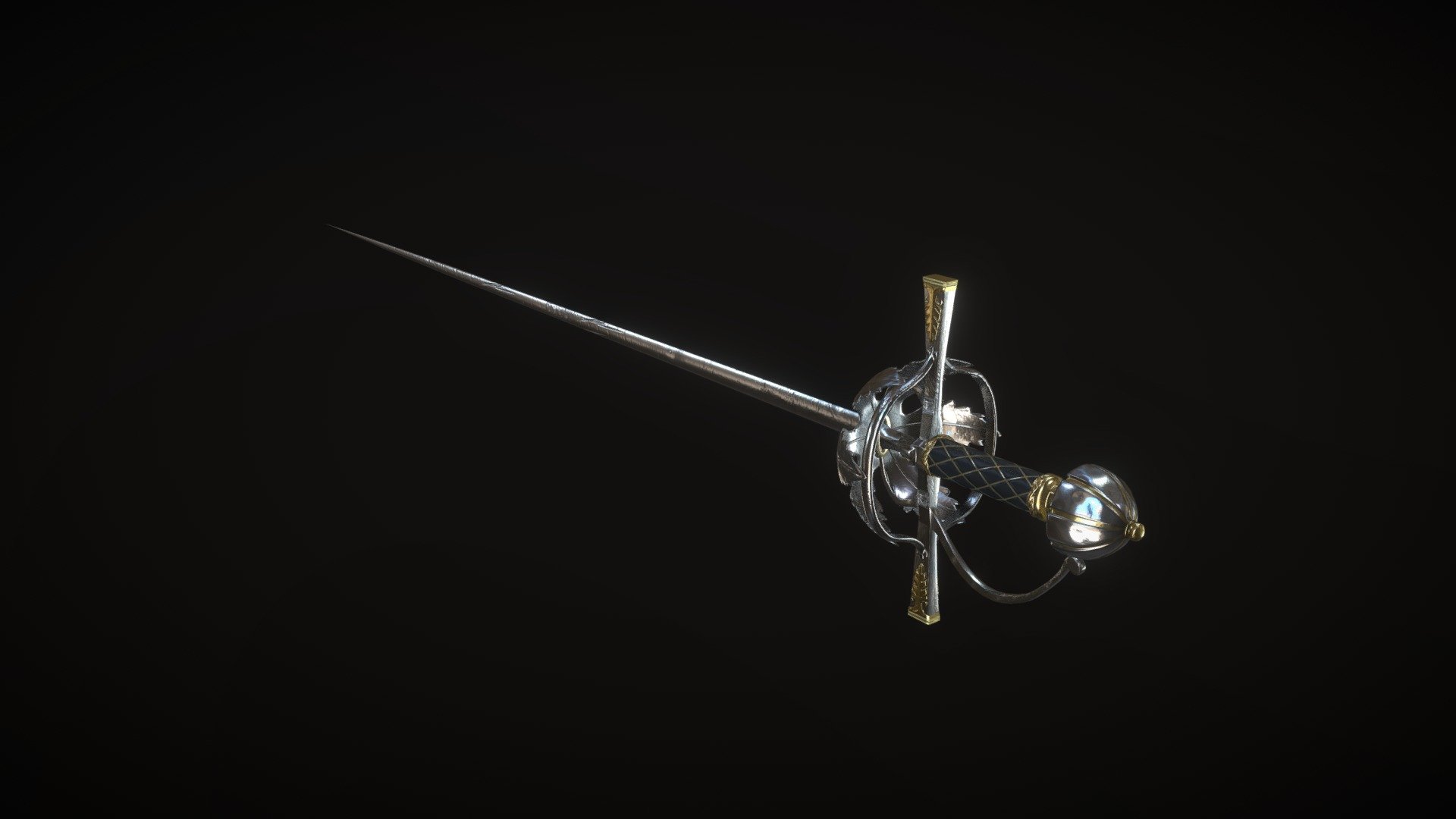 Spanish Rapier Sword - 3D model by OliFletcher [f87d48a] - Sketchfab