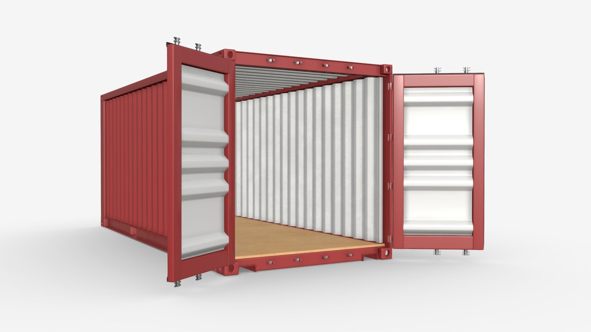 Shipping Container Dry 20-foot Open - Buy Royalty Free 3D model by ...