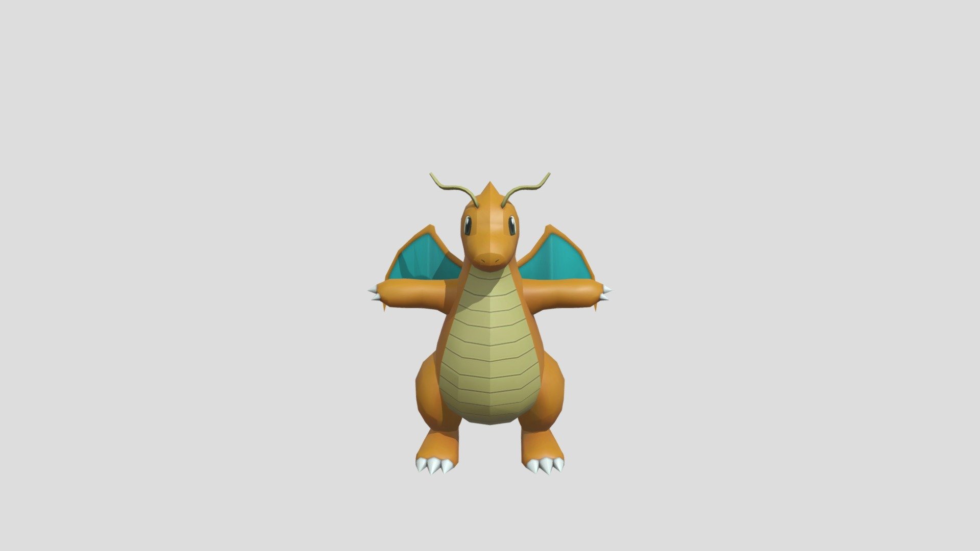 Dragonite - Download Free 3D model by tirrellclark.75 [f88a866] - Sketchfab