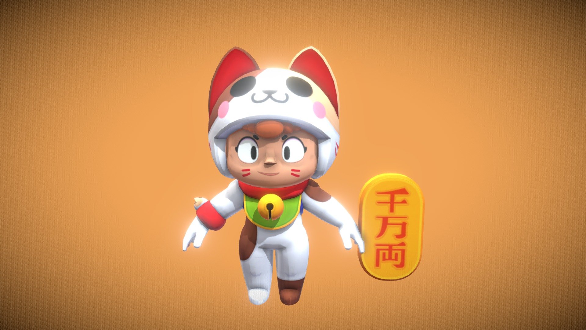 Neko Bea t-pose Brawl Stars - Download Free 3D model by shertiku ...