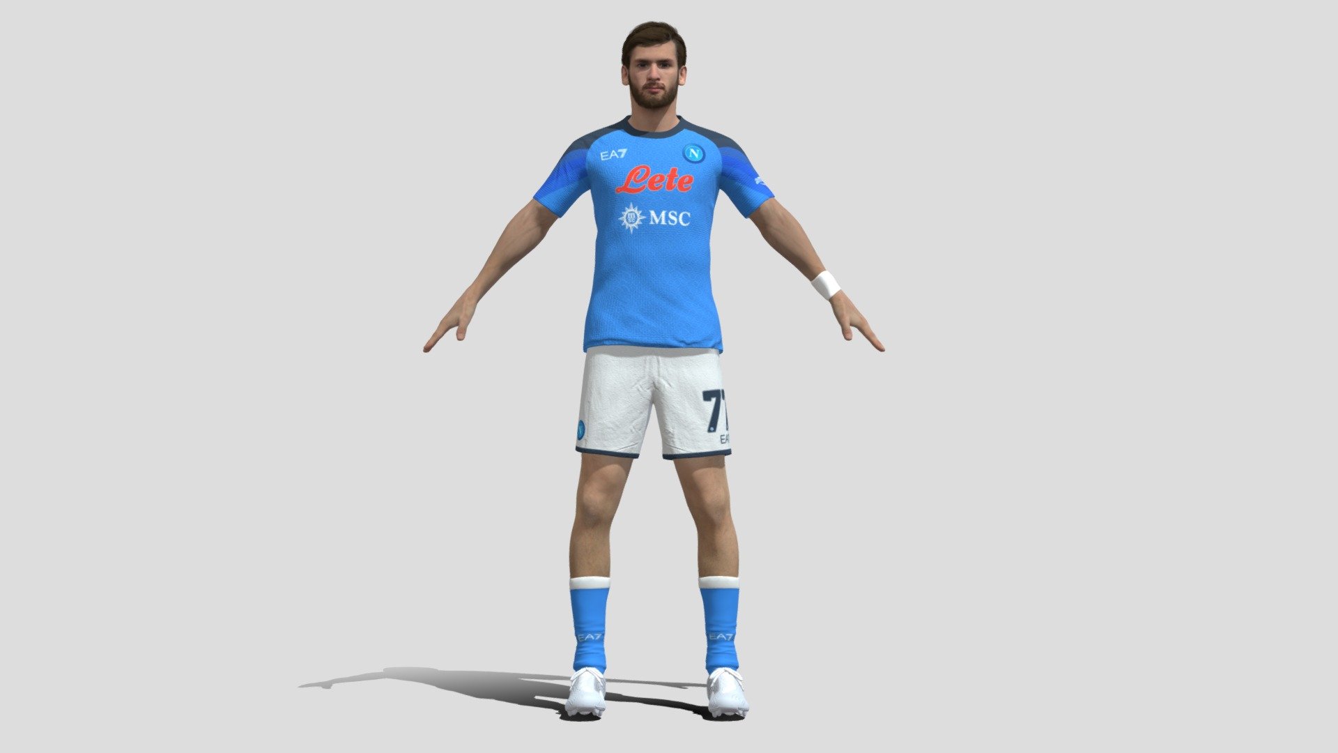 T-P Rigged Kvaratskhelia Napoli - 3D model by 3dpassion.net [f88cddf ...