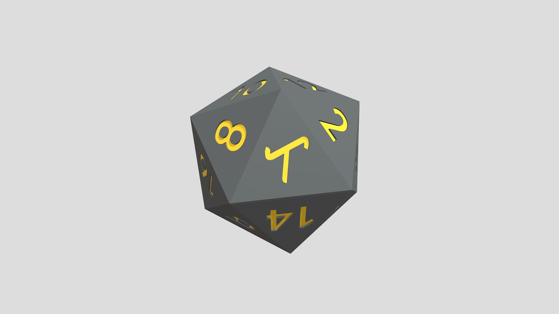 20-Sided Dice (D20) - 3D model by Alex F (@alphbt) [f892bb1] - Sketchfab