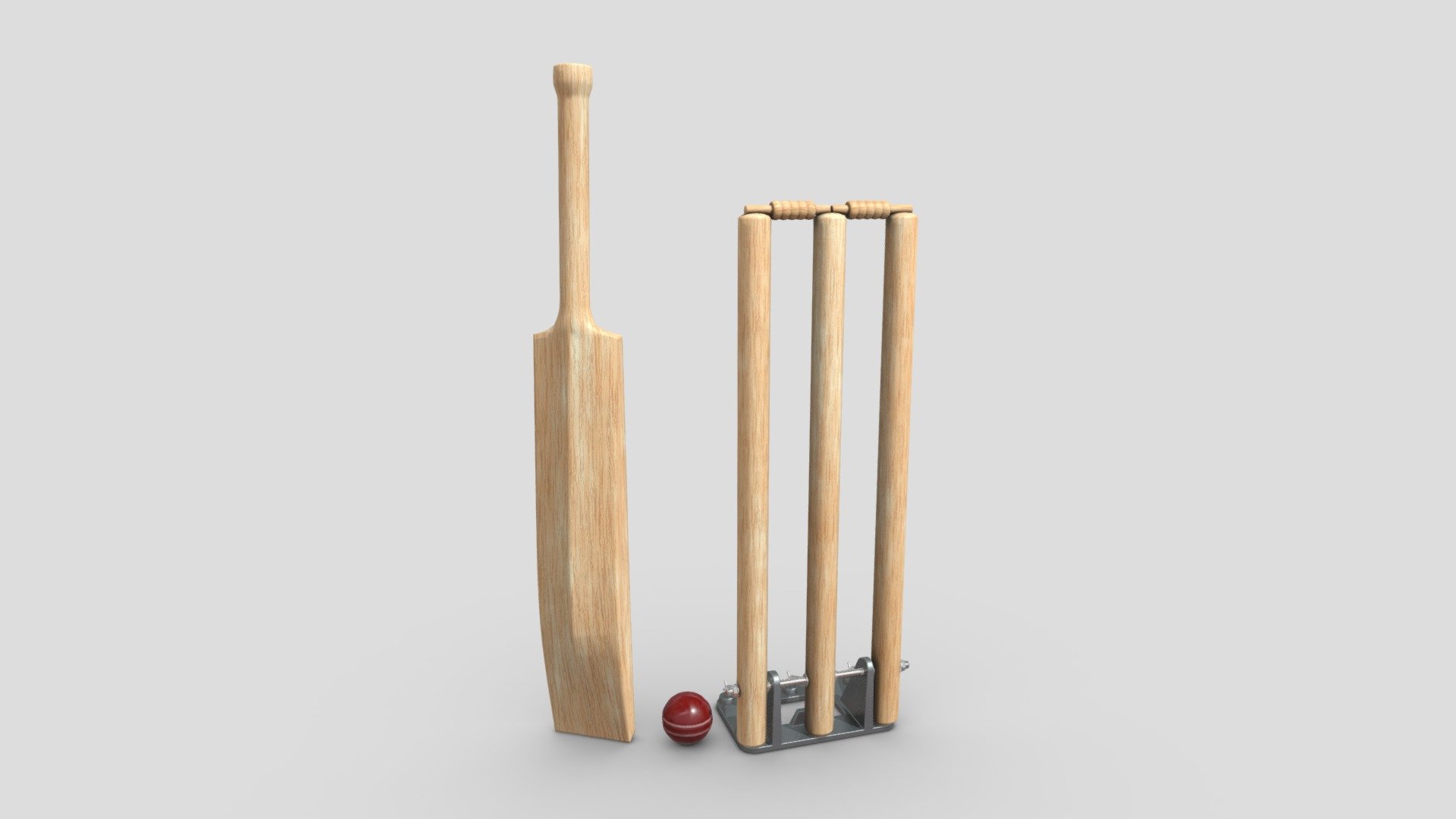 Wooden Cricket Set - Buy Royalty Free 3D model by ChakkitPP [f894aa6 ...