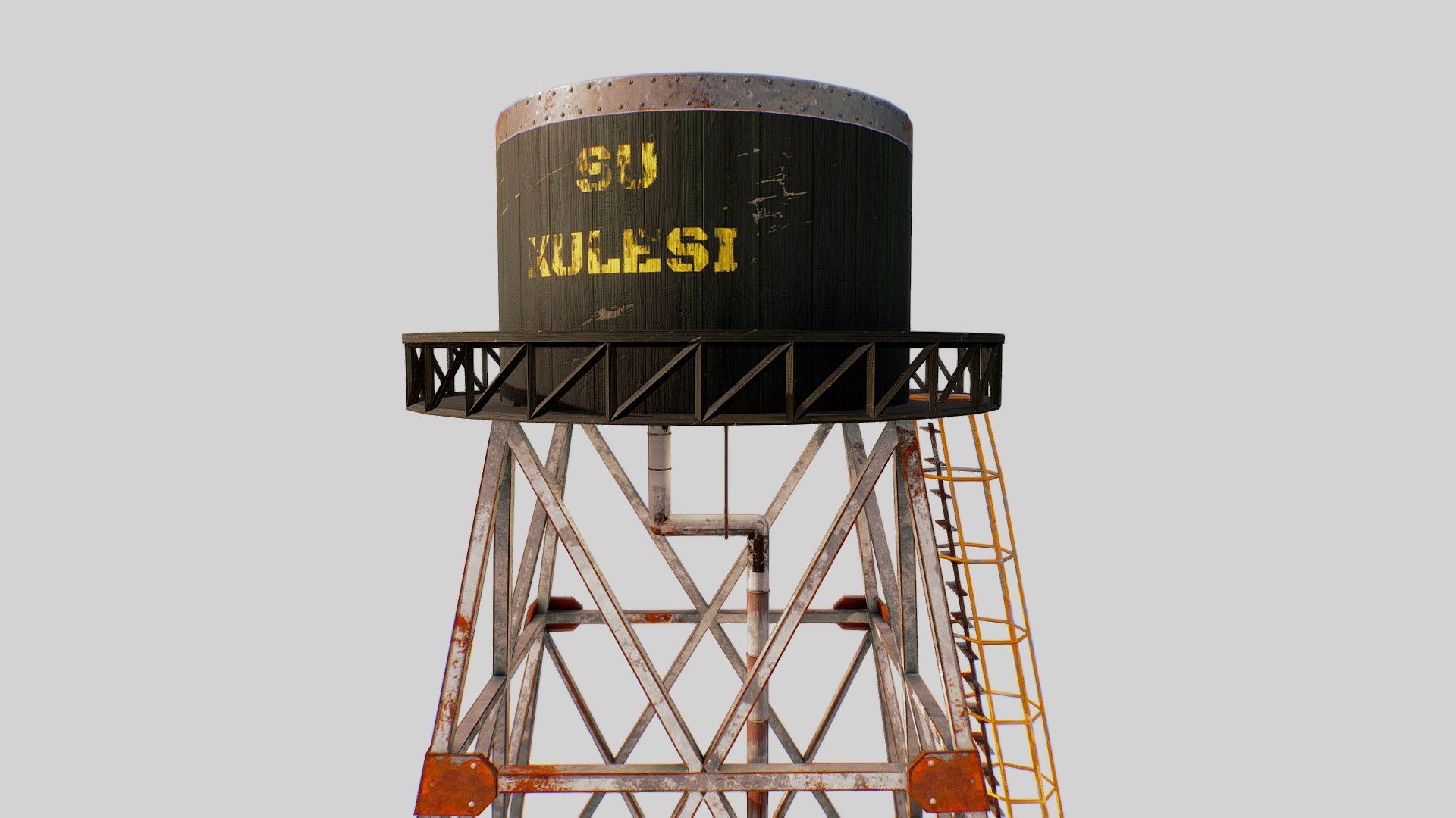 Water Tower - 3D model by s3z3r5 [f8993b5] - Sketchfab