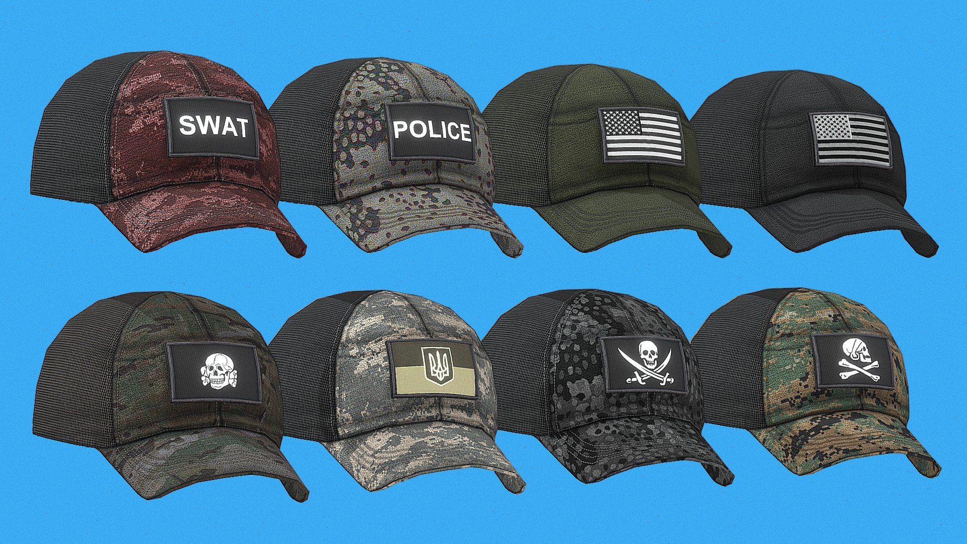 Cap with Military Patch 3D Model - 3D model by ℜ𝔢𝔞𝔩 𝔖𝔩𝔦𝔪 𝔖𝔥𝔞𝔡𝔶 (@real ...