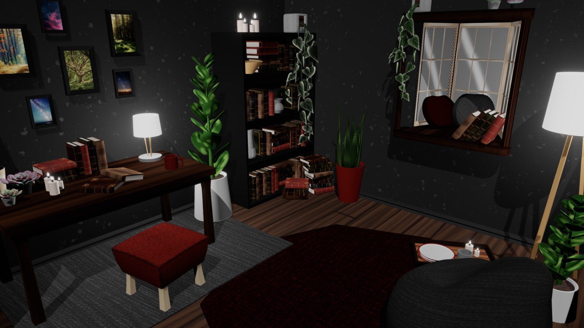 Cozy, handpainted room - 3D model by Miriam (@Miriam_G) [f89d9a0 ...