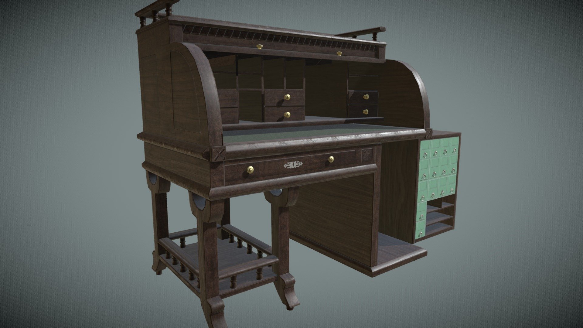 Antique Witch Desk - 3D model by MarlieKohles [f89eb66] - Sketchfab