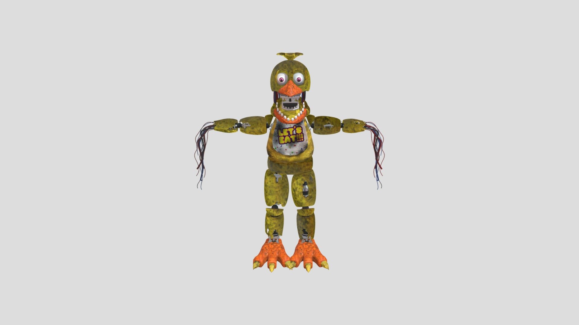 Withered Chica - 3D model by Pisstain (@lunargalaxy903) [f8a5836 ...
