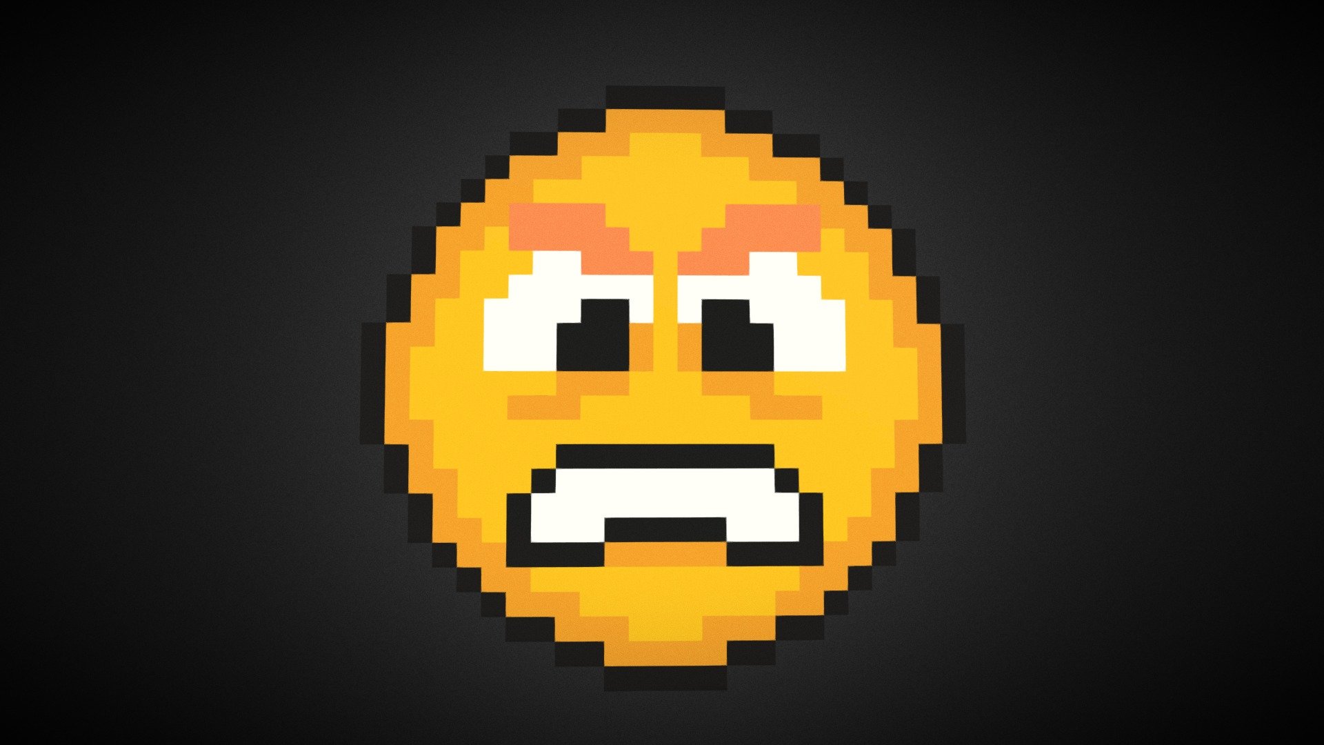 Emoji Angry Face Pixel / Voxel - Buy Royalty Free 3D model by Código ...
