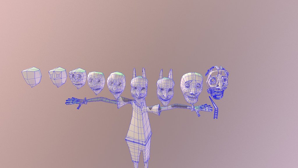 character topology modeling step x step - 3D model by daxnorman ...