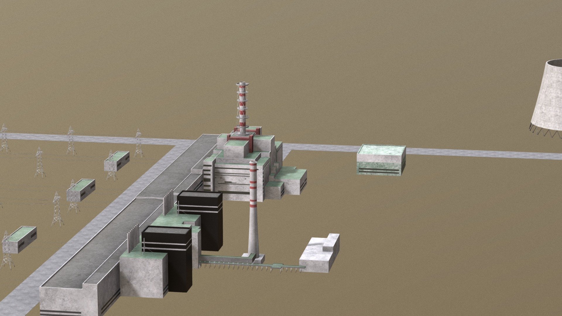 Chernobyl Nuclear Power Plant very detailed - Buy Royalty Free 3D model ...