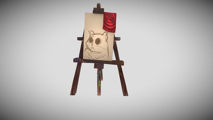 Easel 3D models - Sketchfab