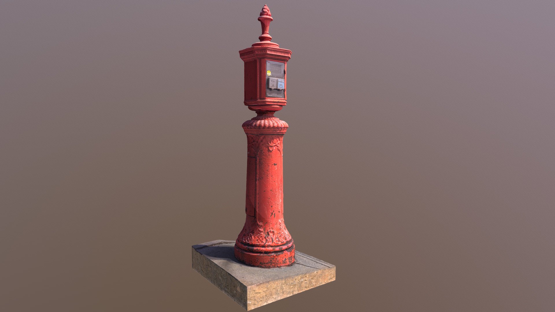 NYC Emergency Fire/Police Call Box - Buy Royalty Free 3D model by ...