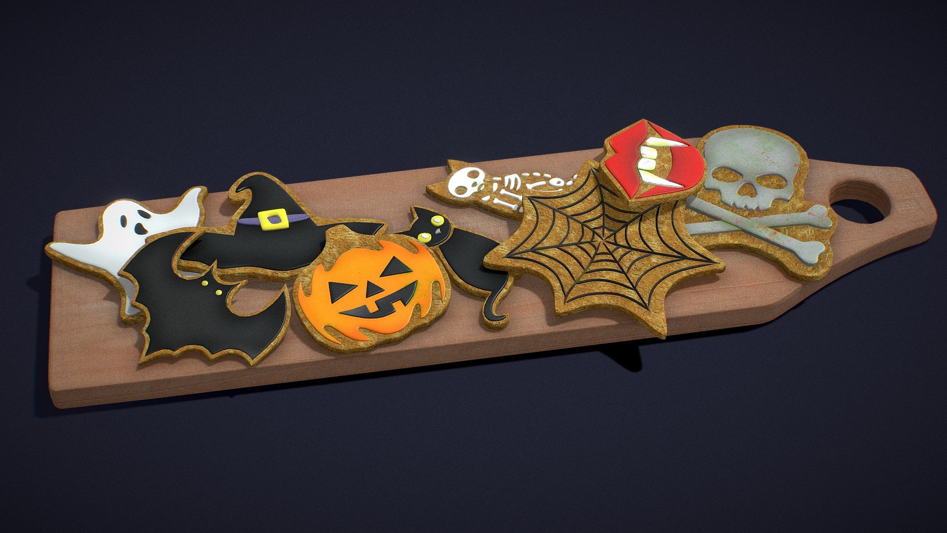 Spooky Cookies : Halloween Cookies Pack - Download Free 3D model by ...