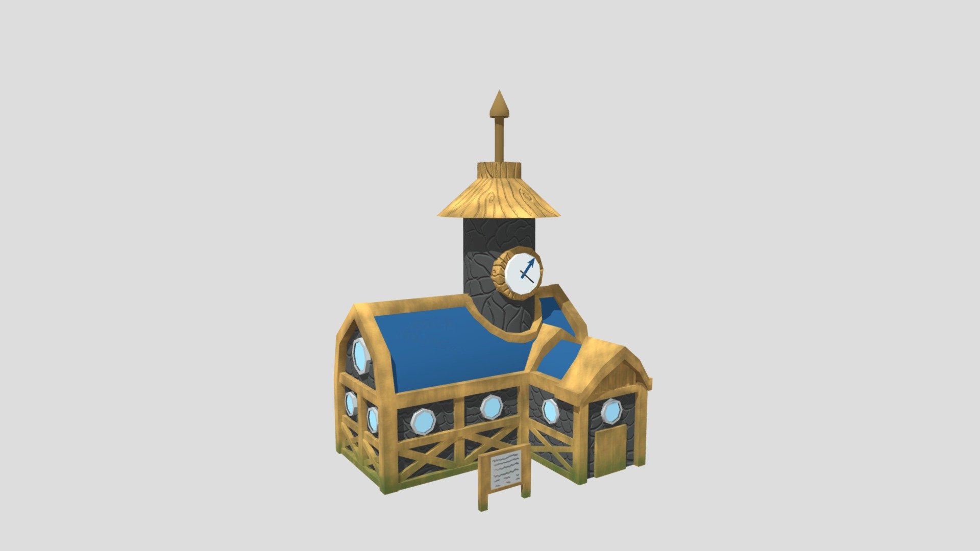 Main hall level 1 - 3D model by ofekshoval [f8b1ac2] - Sketchfab