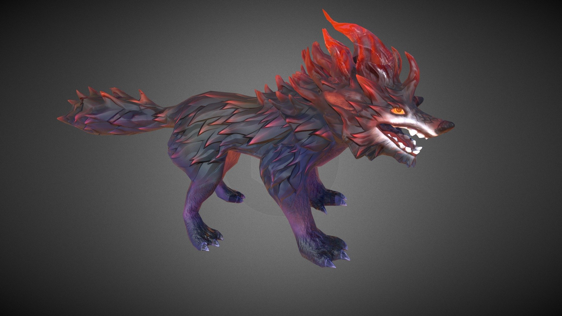 Two_headed_wolf - 3D model by caijunming [f8b669a] - Sketchfab
