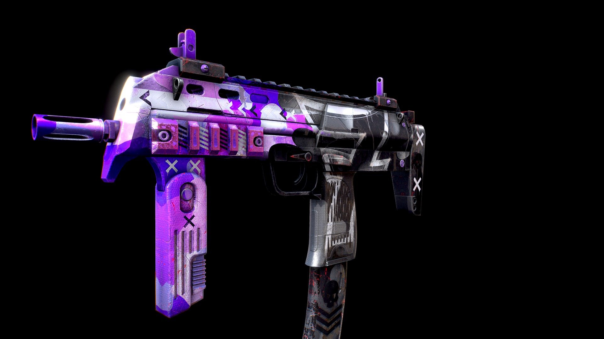 mp7 | Purple elite - 3D model by senkizh [f8bb558] - Sketchfab