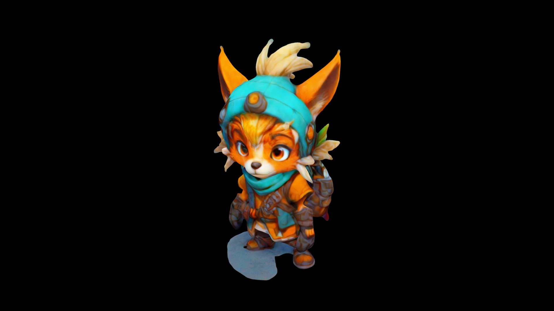 a fox dressed as a traveler the fox is wearing a - Download Free 3D ...