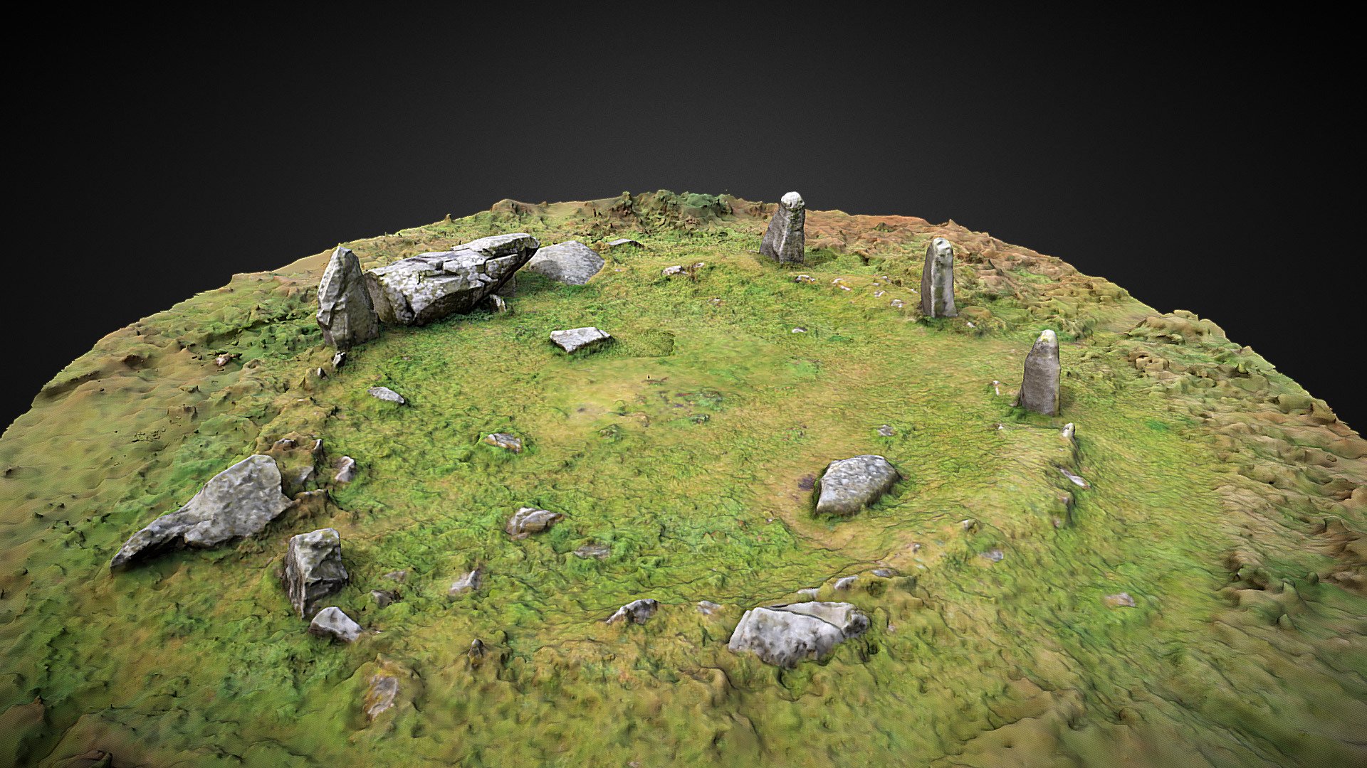 Aikey Brae Recumbent Stone Circle, Aberdeenshire - Download Free 3D ...