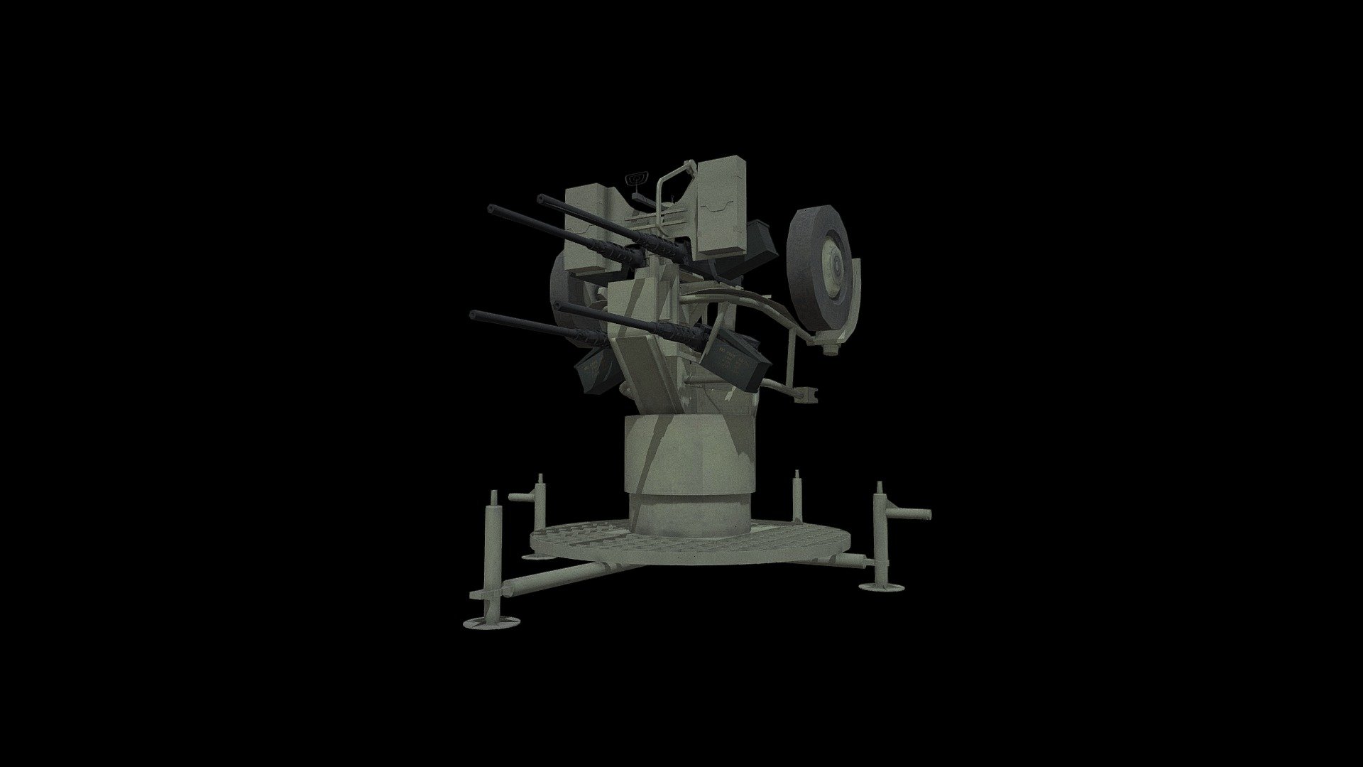 M71 Quad-Mounted Anti-Air Gun - Download Free 3D model by thecalcman ...