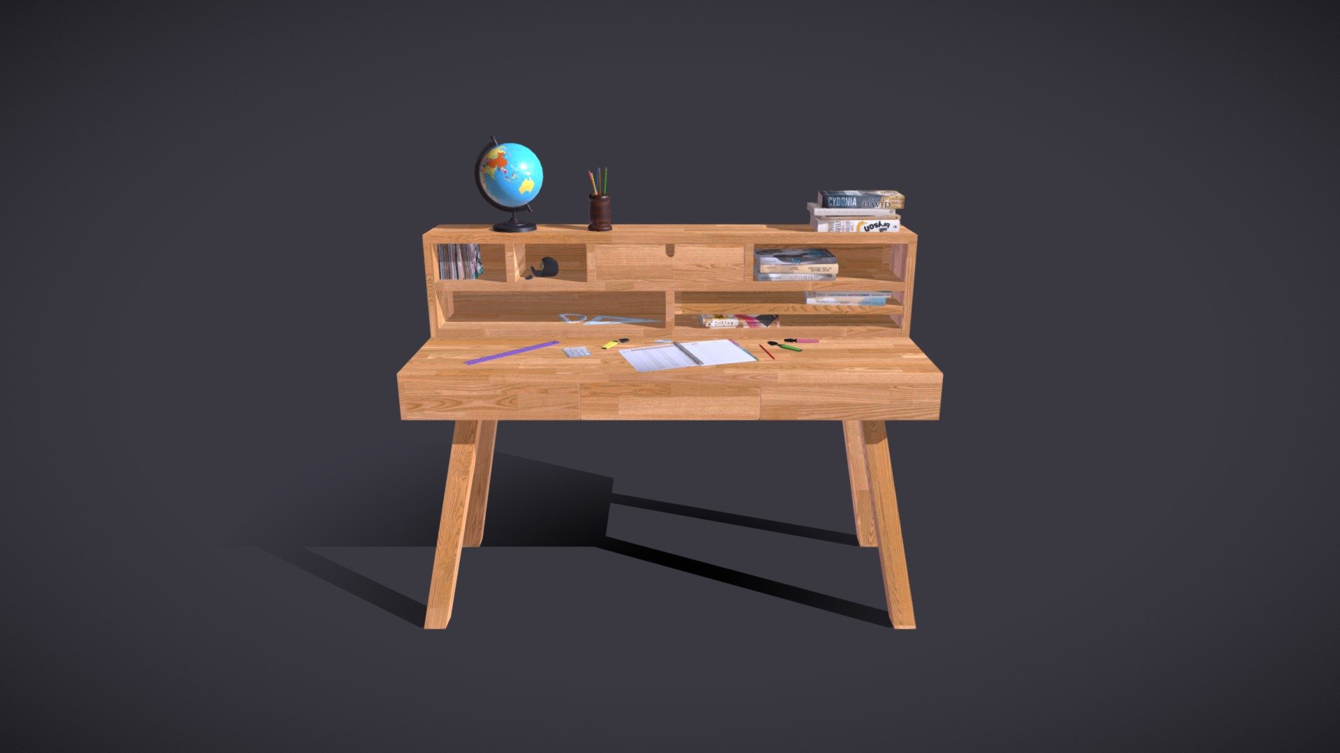 Writing Desk Modern-2 140 - 3D model by AlLEXSam [f8bf236] - Sketchfab