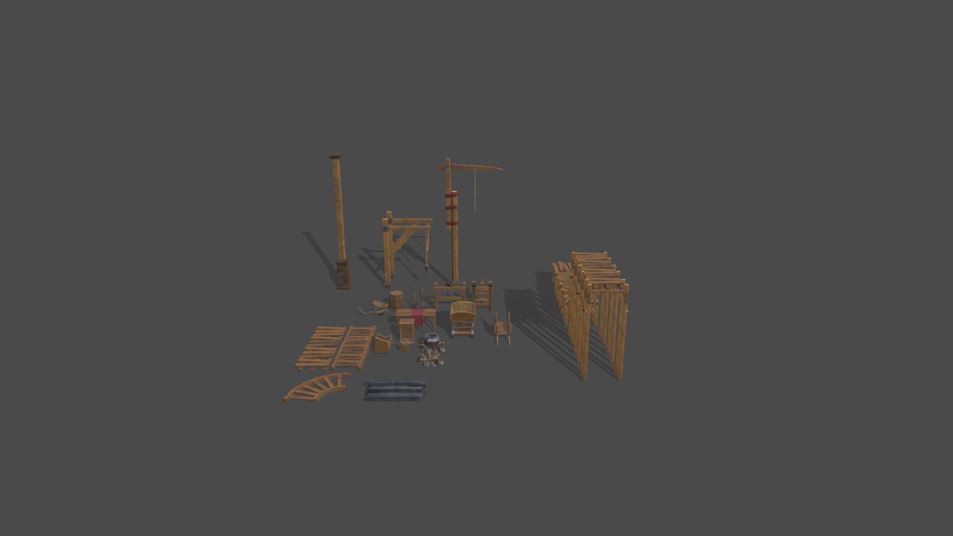 LowPoly props for mining Cave - 3D model by Wong.Wally [f8bf7de ...