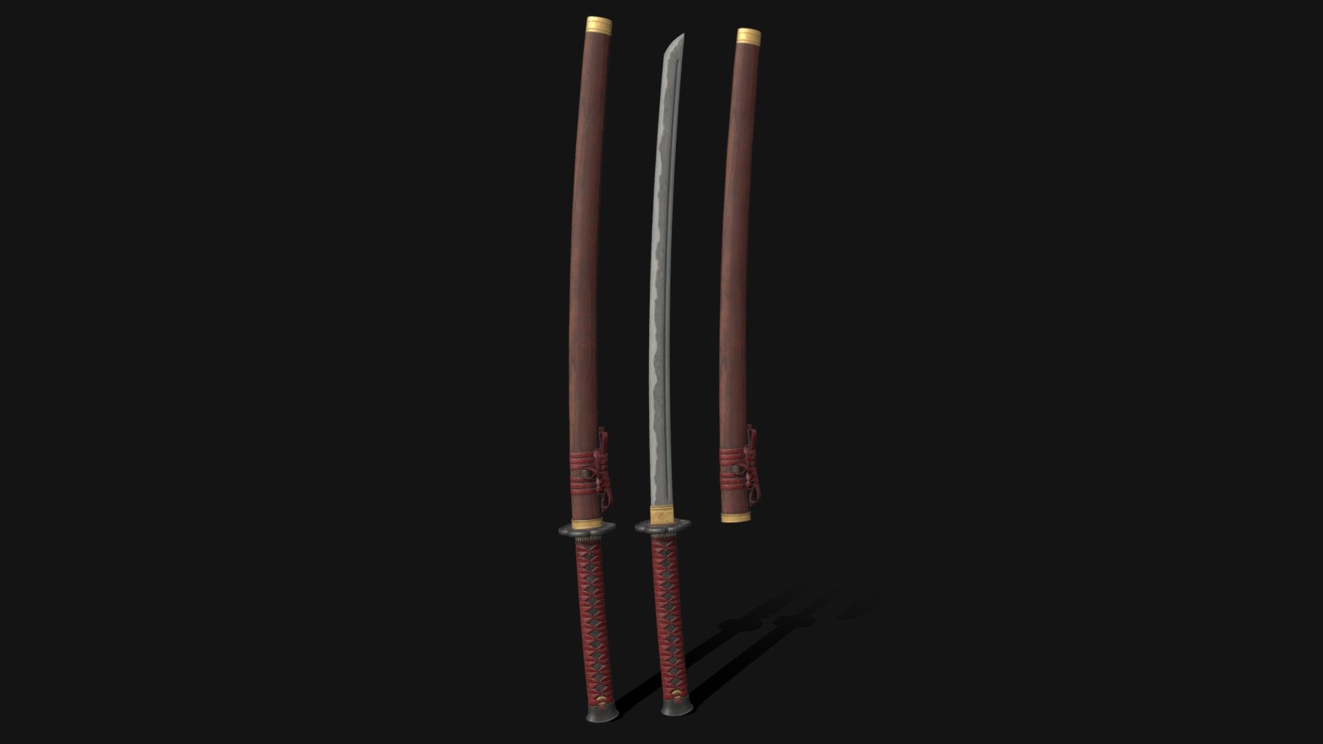 Katana Samurai Sword - Buy Royalty Free 3D model by Clockwork Creations ...