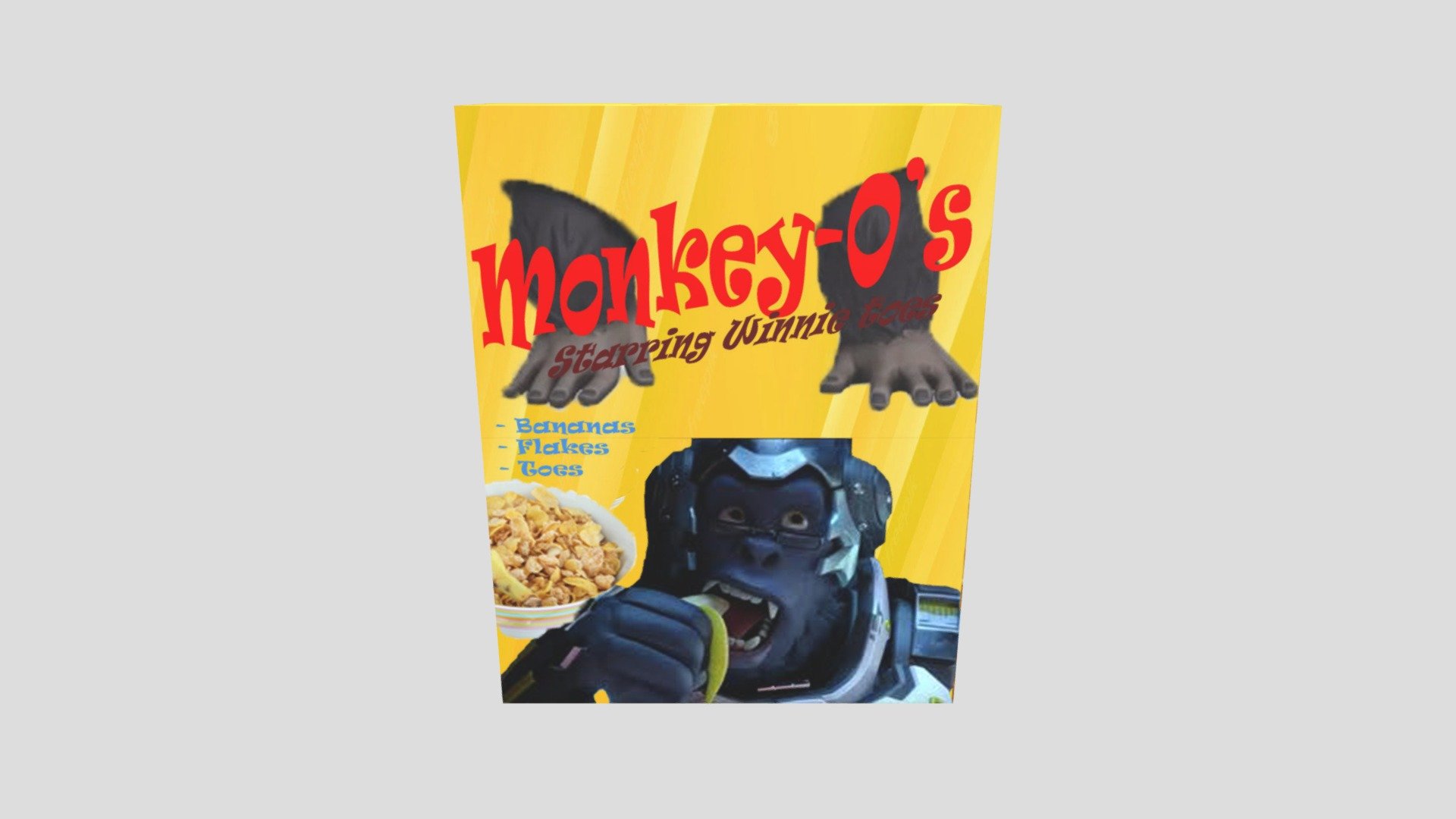 Monkey O's Cereal Box - 3D model by emilialatorre [f8bff40] - Sketchfab