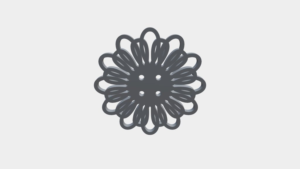 Flower button - 3D model by KIRAKIRA [f8c3540] - Sketchfab
