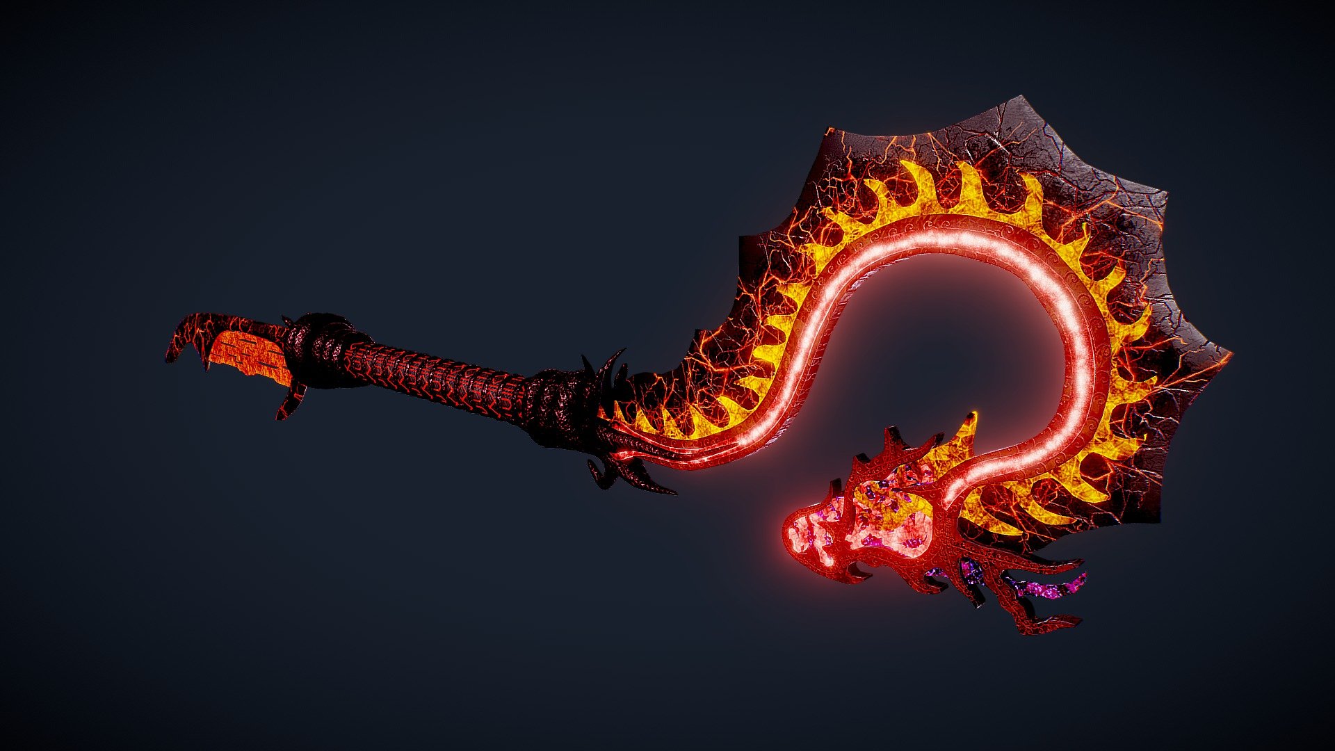 Draggon Dagger with emissive colors - Download Free 3D model by Eivind ...