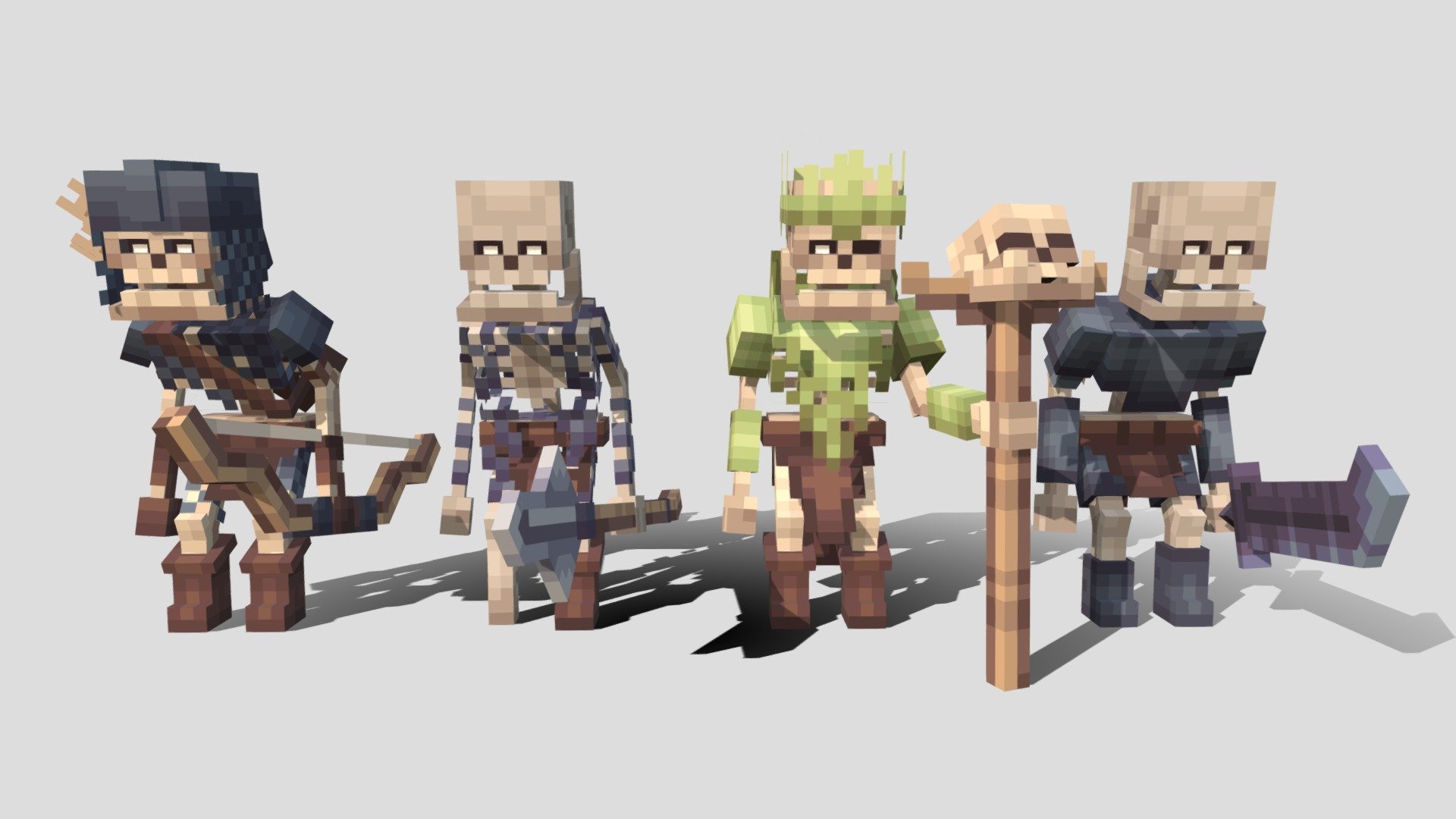 RPG Mobs | Skeletons Vol.1 - 3D model by Necron (@Necron1) [f8c7e2d ...
