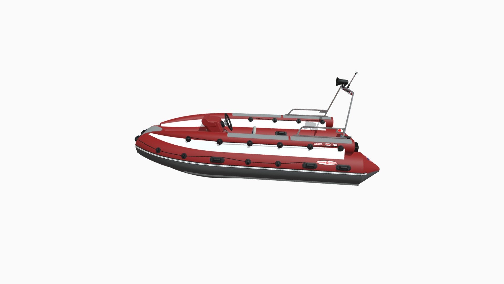 RIB JET 4500 EXTREME LUX RED - 3D model by KBRA [f8caaa1] - Sketchfab