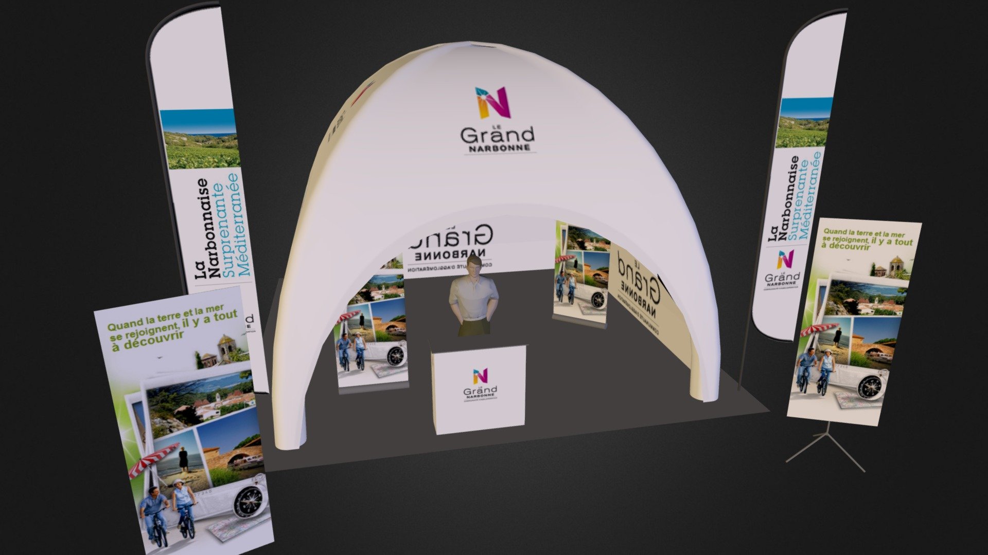 Stand Outdoor - 3D model by EYES UP (@eyesup) [f8cadb5] - Sketchfab
