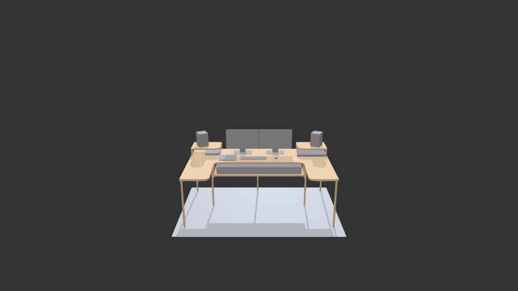 Computer Table - 3D model by brajan [f8cec2d] - Sketchfab