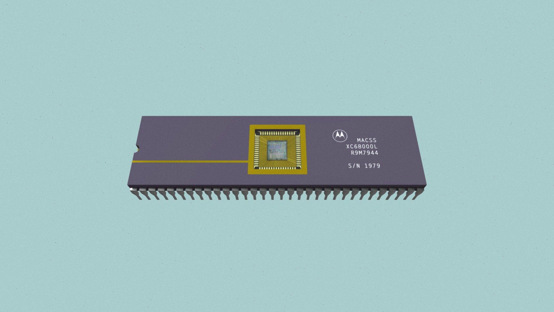 Motorola 68000 CPU with quartz window - Download Free 3D model by Big Jojo (@big_jojo) [f8d1ade ...