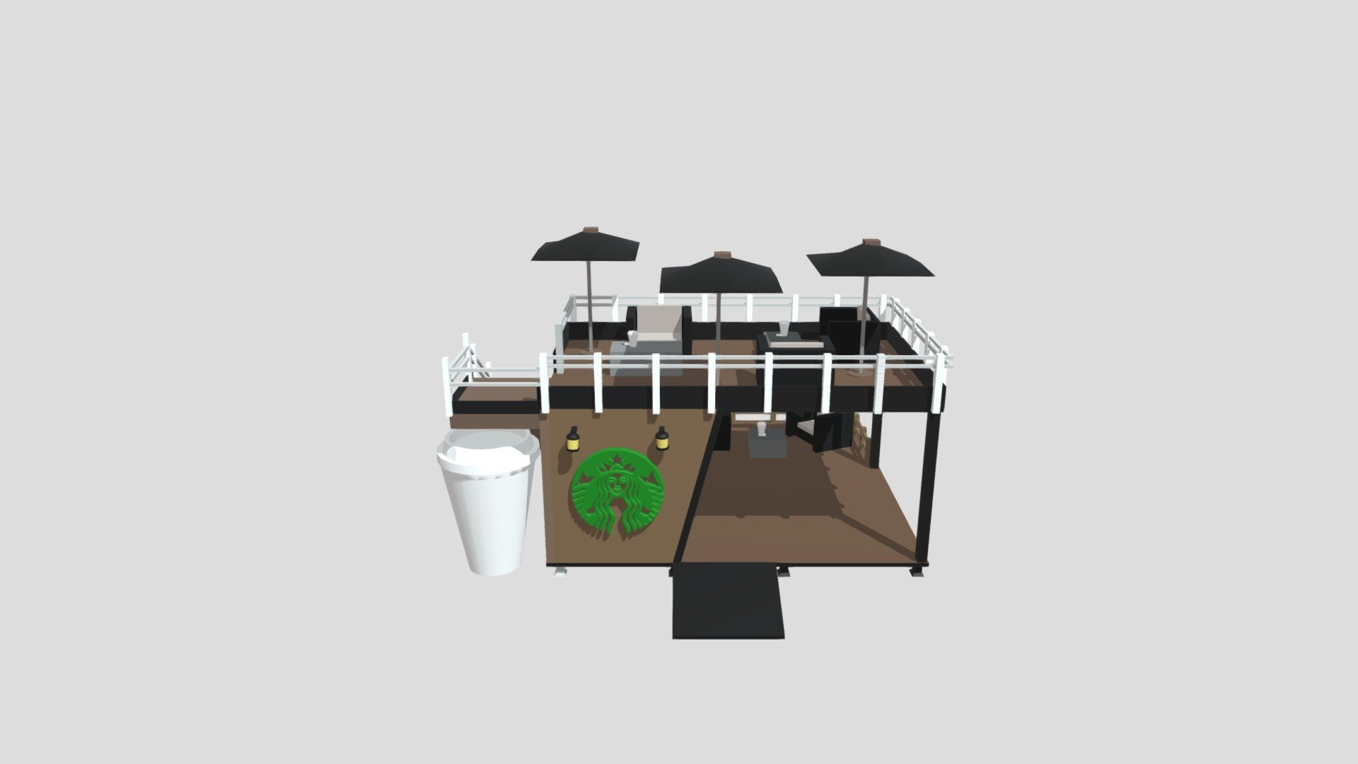 Stand Starbucks - 3D model by aideebm (@aideeb) [f8d1c69] - Sketchfab