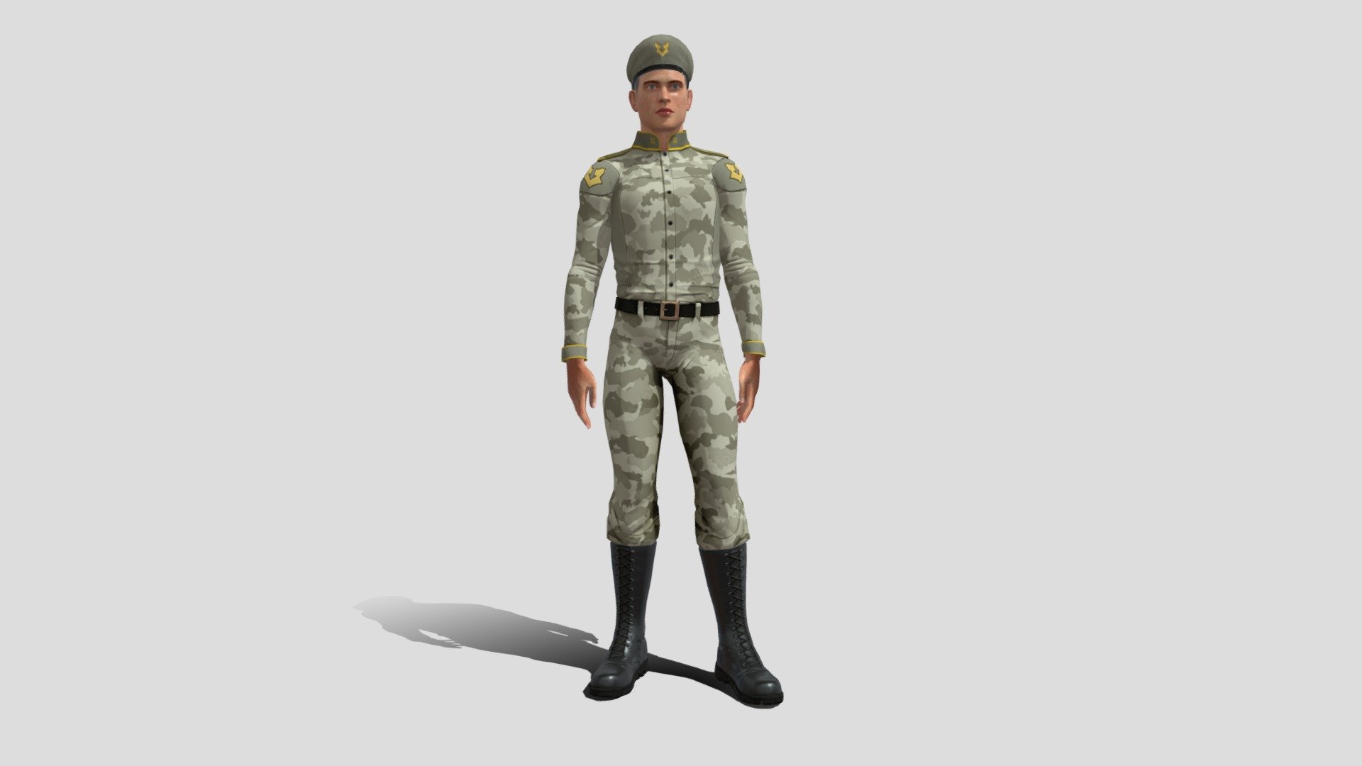 Male_uniform_Tan_anim - 3D model by Los Bionicos Animation Studio (@losbionicos) [f8da2dd ...