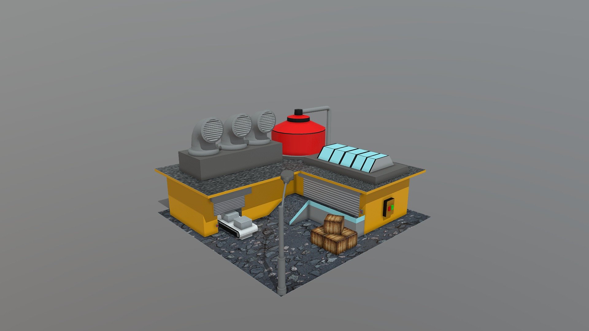 The Simple Factory - 3D model by yosimleveque [f8dbb1b] - Sketchfab