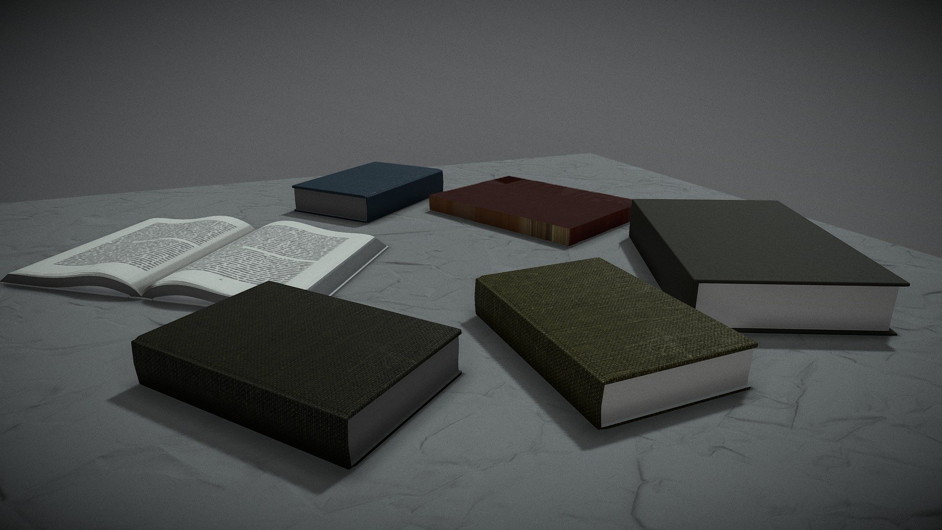 books - Download Free 3D model by aziz (@AZlZ) [f8e102c] - Sketchfab